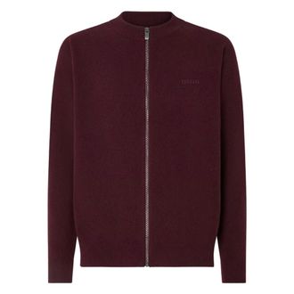 Ferrari Gilet zipp&eacute; en laine et cachemire - Homme - Pulls - Brun - Taille: L