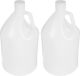 Garneck 2st Kunststofffass Leere Milchkännchen Milchflaschen Mit Deckel Lebensmittelbehälter Milchkanne Weißer Wasserkocher Kanne Mit Deckel Leere Krüge Mit K