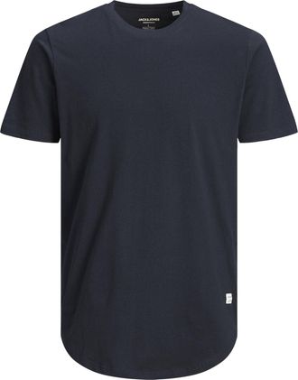 Jack & Jones Herren Rundhals T-Shirt JJENOA - Regular Fit Plussize XXL-8XL, Gr&ouml;&szlig;e:XXL, Farbe:Navy Blazer 12184933