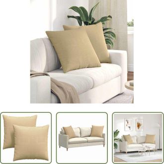 vidaXL vidaXL Cordstoffkissen - Sofakissen 2 St&uuml;ck Grau-Gr&uuml;n 60 x 60 cm Cordstoff