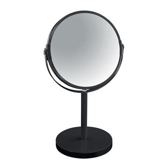 Spirella Miroir de maquillage &agrave; poser Miroir de beaut&eacute; Miroir cosm&eacute;tiques double face Miroir de courtoisie pivotant Sydney grossissement x2 - Noir