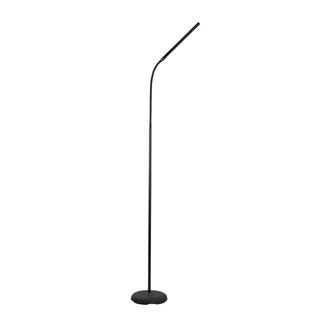 Eglo LED Stehlampe Laroa, Standlampe mit Touch, dimmbar in Stufen, Stehleuchte aus Kunststoff in Schwarz, Standleuchte, LED B&uuml;rolampe neutralwei&szlig;