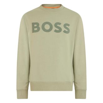 HUGO BOSS Homme, Sweatshirts et sweats &agrave; capuche, Vert, Taille: M SweaT-shirt en coton avec logo