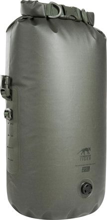 Tasmanian Tiger TT Stuffbag 25 WPV Wasserdichter 25 L Packsack mit Roll-Verschluss und Ventil für Kompression für Outdoor, Boote, Wassersport; Steingrau-Oliv