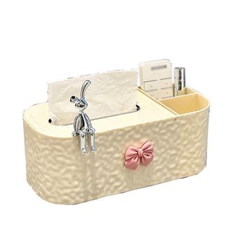 Generic Luxuri&ouml;se, cremefarbene Taschentuchbox - Multifunktionaler, kreativer und hochwertiger Taschentuchboxhalter f&uuml;r Wohnzimmer, Couchtisch und zur Aufbewa