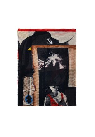 Desigual Newspaper Lacro Rectangle Foulard Tutti Fruti