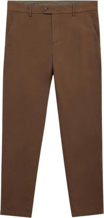 Brooks Brothers Homme, Pantalons, Brun, Taille: W38 Chino Micro-Motif en Coton Stretch