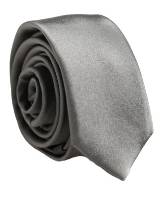 Dolce & Gabbana Silk Satin Necktie - Grey