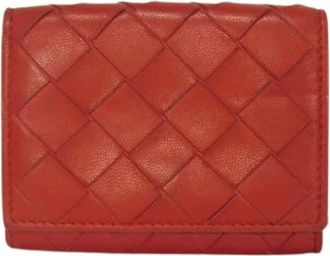 Bottega Veneta Pre-owned Tiny Wallet Trifold Wallet - Femme - Pre-owned - Rouge - Taille: ONE Size