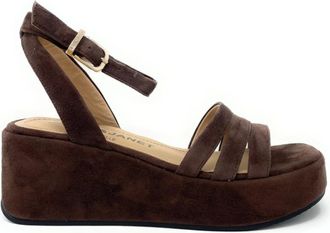 Janet & Janet Femme, Chaussures, Brun, Taille: 40 EU Suede Platform Sandal