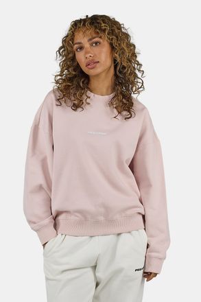 Pegador Sweatshirt PEGADOR Sela Oversized Sweater, Damen, Gr. L, washed powder pink wei&szlig;, Sweatware, Obermaterial: 80% Baumwolle, 20% Polyester, unifarben, ov