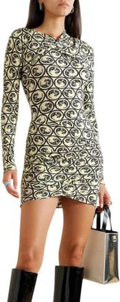 Off-white Off White - Minikleid f&uuml;r Damen (Wei&szlig;/Schwarz bedruckt)
