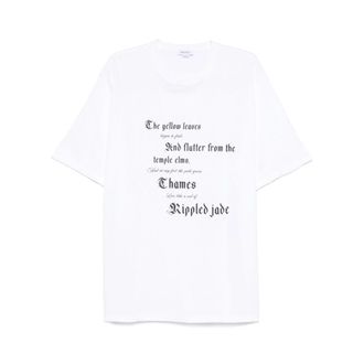 Alexander McQueen Wei&szlig;es Logo Besticktes Crew Neck T-shirt - - Tops - Herren - Wei&szlig; - L