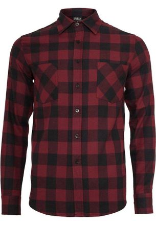 Urban Classics Kurzarmshirt Urban Classics Herren Checked Flanell Shirt (1-tlg)