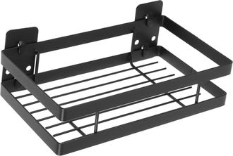 Lurrose Wandh&auml;ngeregal Badezimmer 20cm aus Eisen ohne Bohren mit Ablaufsystem Hohlwandregal zur Aufbewahrung von Duschutensilien und Kosmetik Platzsparend und