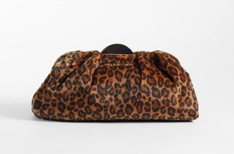 Valentino Iside - Pochette en fausse fourrure imprim&eacute; l&eacute;opard-Multi