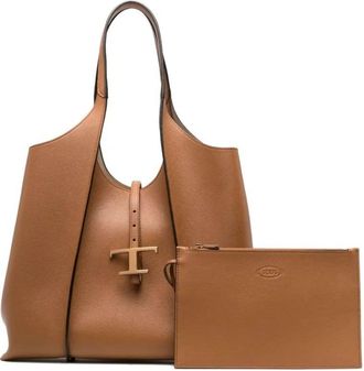 Tod's Tods Shopper & Totes - Grained Calf Leather Tote Bag - Gr. unisize - in Braun - f&uuml;r Damen