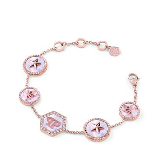 Philipp Plein Armband - Armband Plein Mini Logo - Gr. EINHEITSG - in Rosa - f&uuml;r Damen