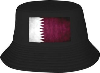 Generic Chapeau De Seau Unisexe Drapeau du Qatar Chapeau De Plage &Agrave; Large Bord Pliable Bonnet De Soleil, pour De P&ecirc;che, Le Camping, Sports, 56-58cm