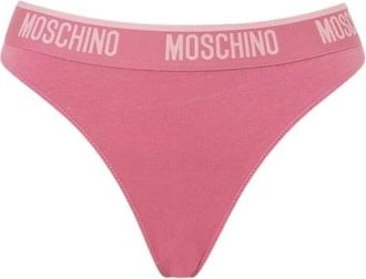 Moschino Femme, Sous-v&ecirc;tements, Rose, Taille: 42 FR String &eacute;lastique avec bande logo