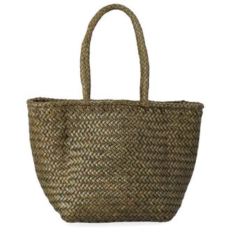 Dragon Diffusion Sac Basket Small en cuir kaki