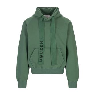 Alexander McQueen Dunkelgr&uuml;ner D&eacute;grad&eacute;-Effekt Hoodie Pullover - - Sweatshirts & Hoodies - Herren - Gr&uuml;n - M