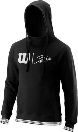 Wilson Wilson Bela Po Hoody-Slimfit BK L Sweat à Capuche, Noir/Blanc, XXL Homme