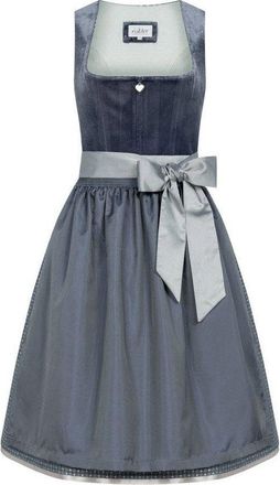 N&uuml;bler Trachtenkleid Midi Dirndl Evi in Blau von N&uuml;bler