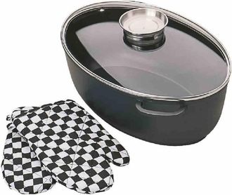 Kr&uuml;ger Kr&uuml;ger 23042 G&auml;nsebr&auml;ter Leipzig, Aluguss, schwarz, 43,5 x 33,5 x 14 cm