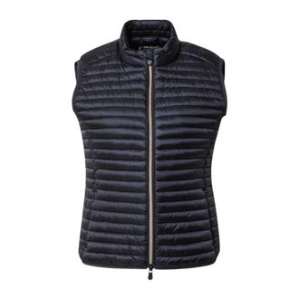 Save The Duck &Auml;rmellose Jacke mit goldenem Rei&szlig;verschluss - - Jackets - Damen - Schwarzk - XS