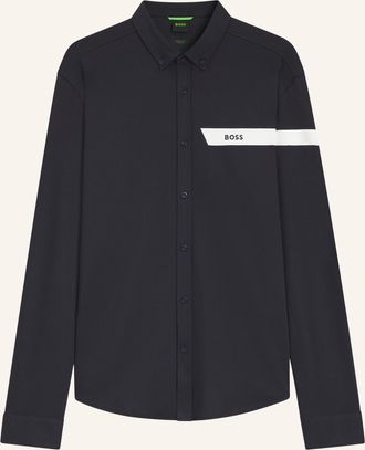 HUGO BOSS Casual Hemd Shirt_Stripe_In Regular Fit blau