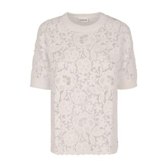 P.A.R.O.S.H. H&auml;kel-Strick-Oberteil - - Tops - Damen - Wei&szlig; - S