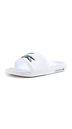 Lacoste Claquettes et sandales 43cma0020 pour homme, blanc, pointure 39, Blanc foncé, 39.5 EU