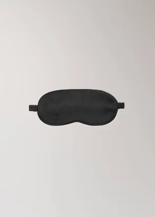 Mango Masque 100 % soie noir - Femme - Taille unique - MANGO