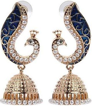Generic Femmes Vintage Faux Perle Paon Creuse Cloche Dangle Drop Boucles doreilles Bijoux Cadeaux - Dor&eacute; Nouveaut&eacute;Op&eacute;ration Facile
