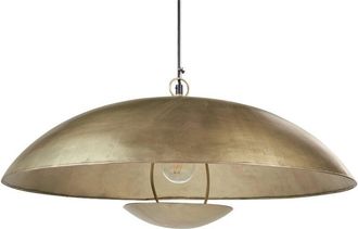 Beliani Lampe Pendante Plafond Suspension en M&eacute;tal Cuivr&eacute; et Forme de Coupelle Agrani