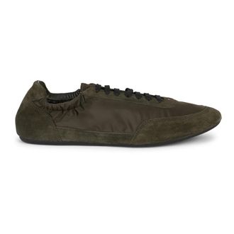 Prada Collapse Re-Nylon und Wildleder Sneakers mit Gummizug - - Shoes - Herren - Gr&uuml;n - 42 EU