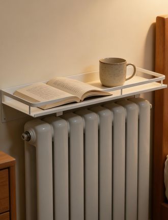 Generic Schwimmendes Heizk&ouml;rperregal 15,7-78,7 Zoll, obere Heizk&ouml;rperabdeckung ohne Bohren mit erh&ouml;hten Seiten, dekorative Heizungsabdeckung maximiert den Pla