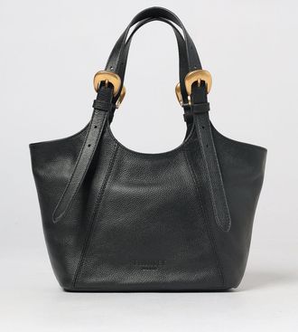 Twinset Mini sac &agrave; main en cuir grain&eacute; avec double anse et bandouli&egrave;re