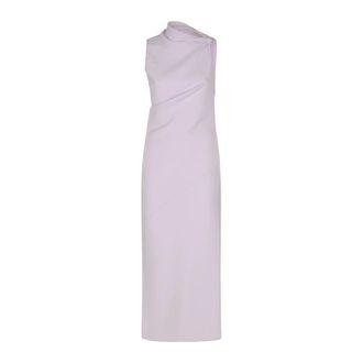 Courr&egrave;ges Robe Longue Sans Manches Drap&eacute;e - Femme - Robes - Rose - Taille: 38 FR