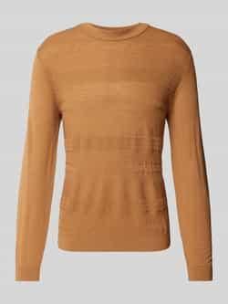 Selected Wollpullover mit Strukturmuster Modell TRAY