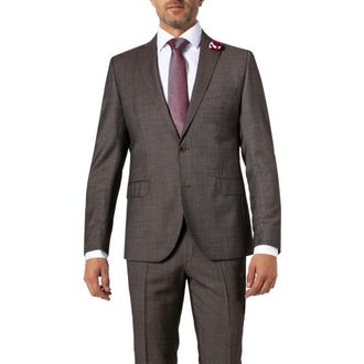 CG - Club of Gents Herren Sakkos braun Slim Fit