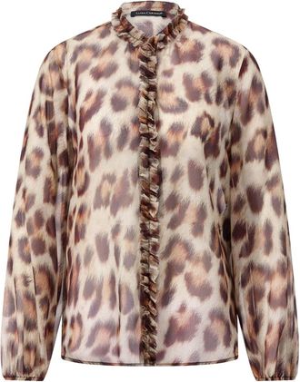 Luisa Cerano Seidenbluse mit Animalprint