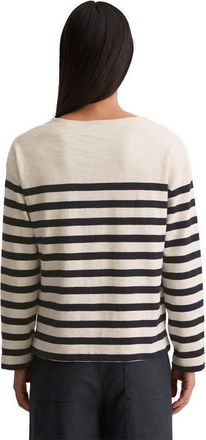 Marc O'Polo Longsleeve relaxed fit, aus garngef&auml;rbtem Heavy-Slub-Jersey, geringelt