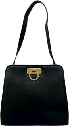 Ferragamo Sac bandouli&egrave;re en cuir pr&eacute;-poss&eacute;d&eacute; - Femme - Pre-owned - Noir - Taille: ONE Size