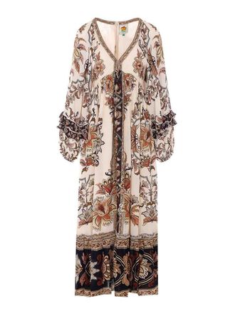Farm Rio Maxi Robe - Beige