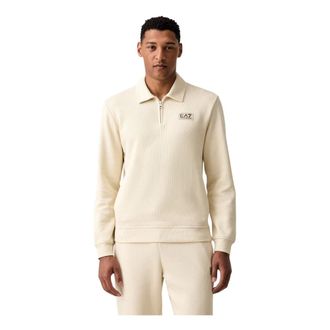 Emporio Armani Sweatshirt mit kurzem Rei&szlig;verschluss - - Sweatshirts & Hoodies - Herren - Beige - S