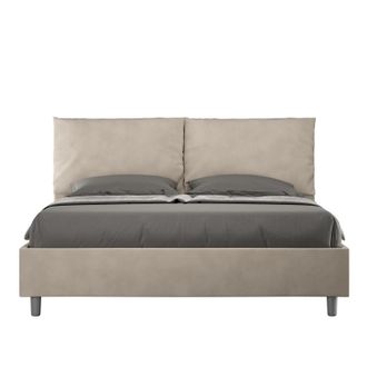 ITYhome Letto Imbottito Matrimoniale 160x210 Cm Antea Tipologia Della Rete: Senza Rete - Materiale Ityhome: Microfibra - Colori Ityhome: Sabbia