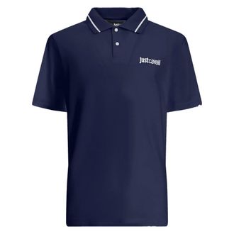 Just Cavalli Homme, Tops, Bleu, Taille: 2XL Polo Chemises