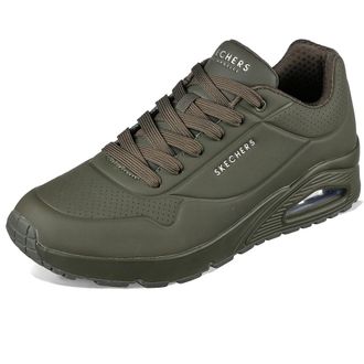 Skechers Herren UNO Stand On Air Sneakers, Olive Durabuck Mesh, 42 EU